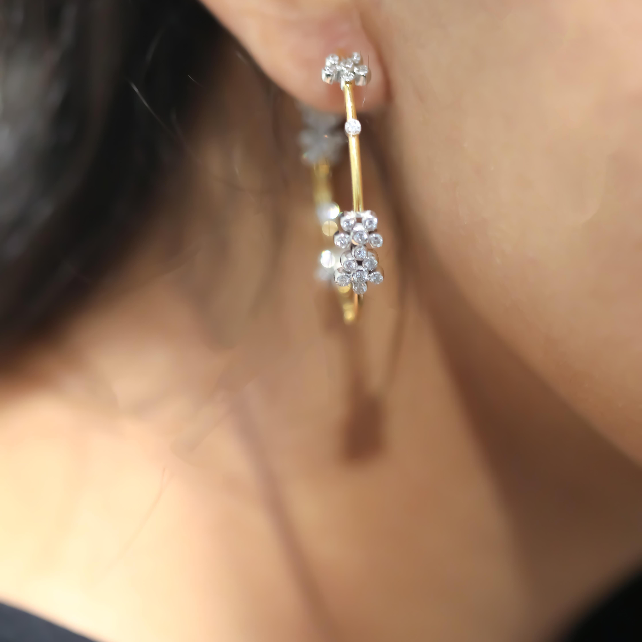 DIAMOND GOLD BLOOM HOOPS – shrutisushma