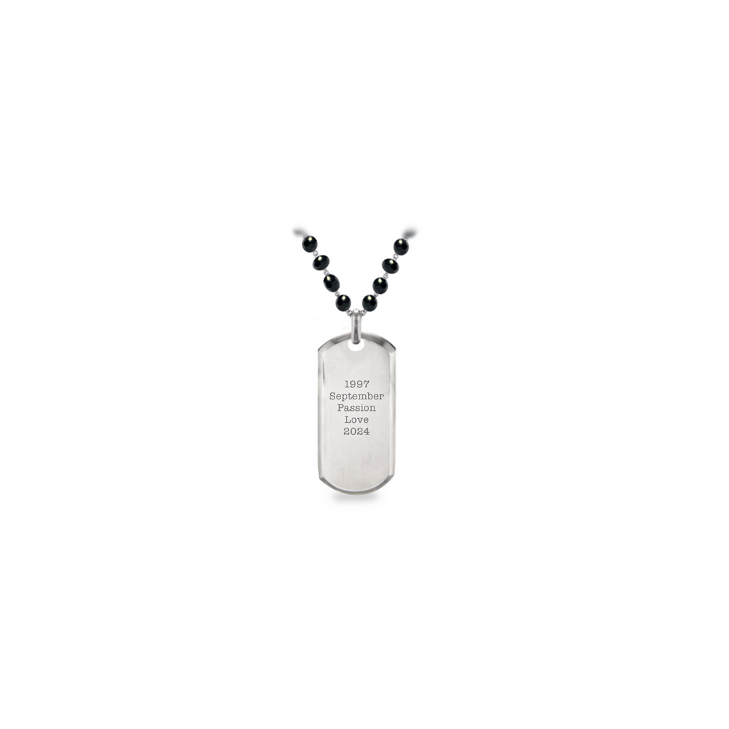 BLACK ONYX AND WHITE GOLD TAG – shrutisushma